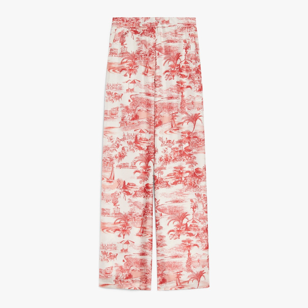 Max Mara Printed twill trousers 6131055106003 - ZEUS – BORDER-GARA