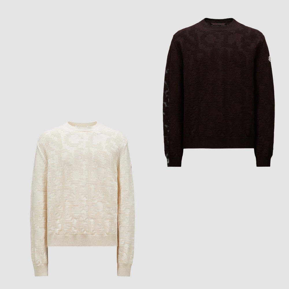 MONCLER Logo Pattern Wool Jumper J20919C00006M1282687 – BORDER-GARA