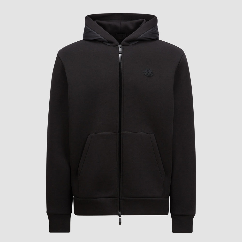 MONCLER COTTON & NEOPRENE ZIP-UP HOODIE K10918G0000589ATP999 – BORDER-GARA