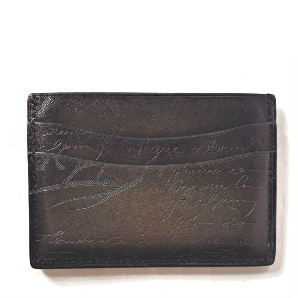 Leather Calligraphy Card Case – BORDER-GARA