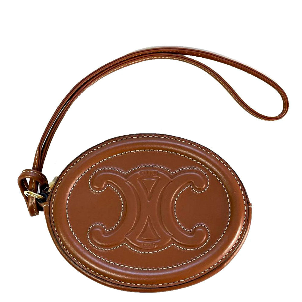 Leather Oval Purse Cuir Triomphe Pouch – BORDER-GARA