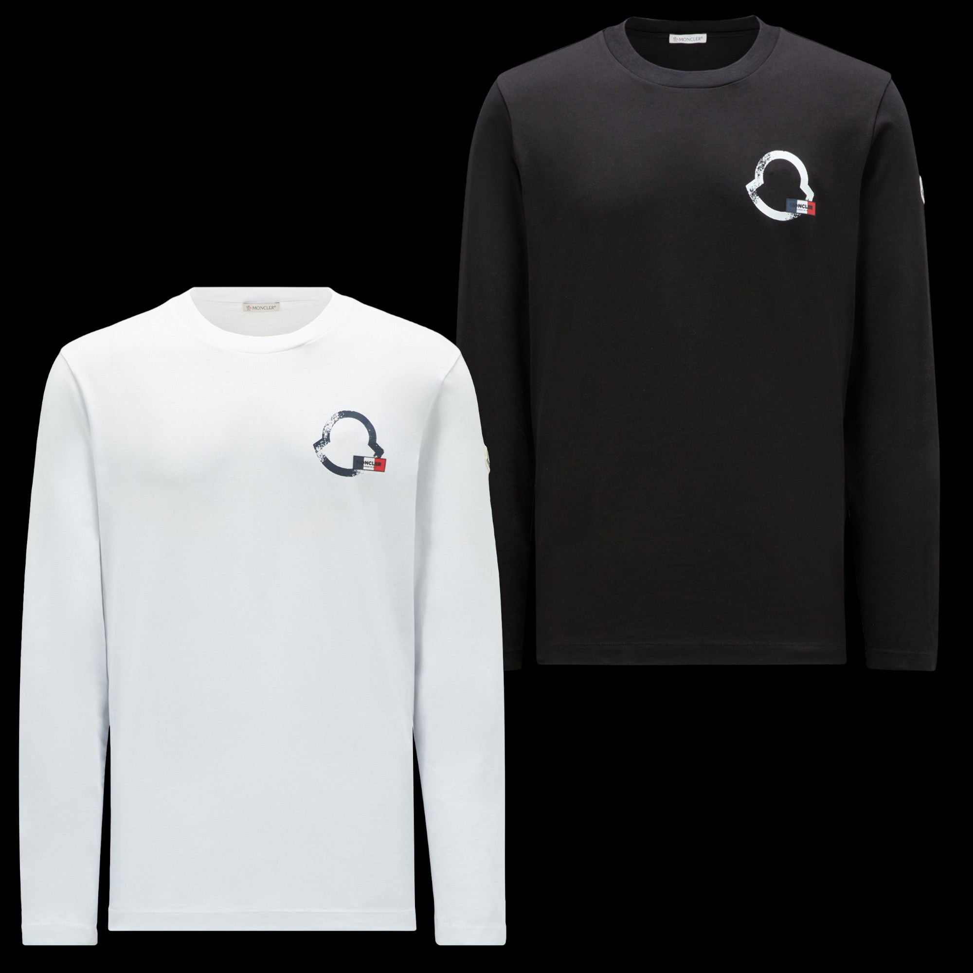 MONCLER Logo Outline Long Sleeve T-Shirt I20918D000168390T002 – BORDER-GARA