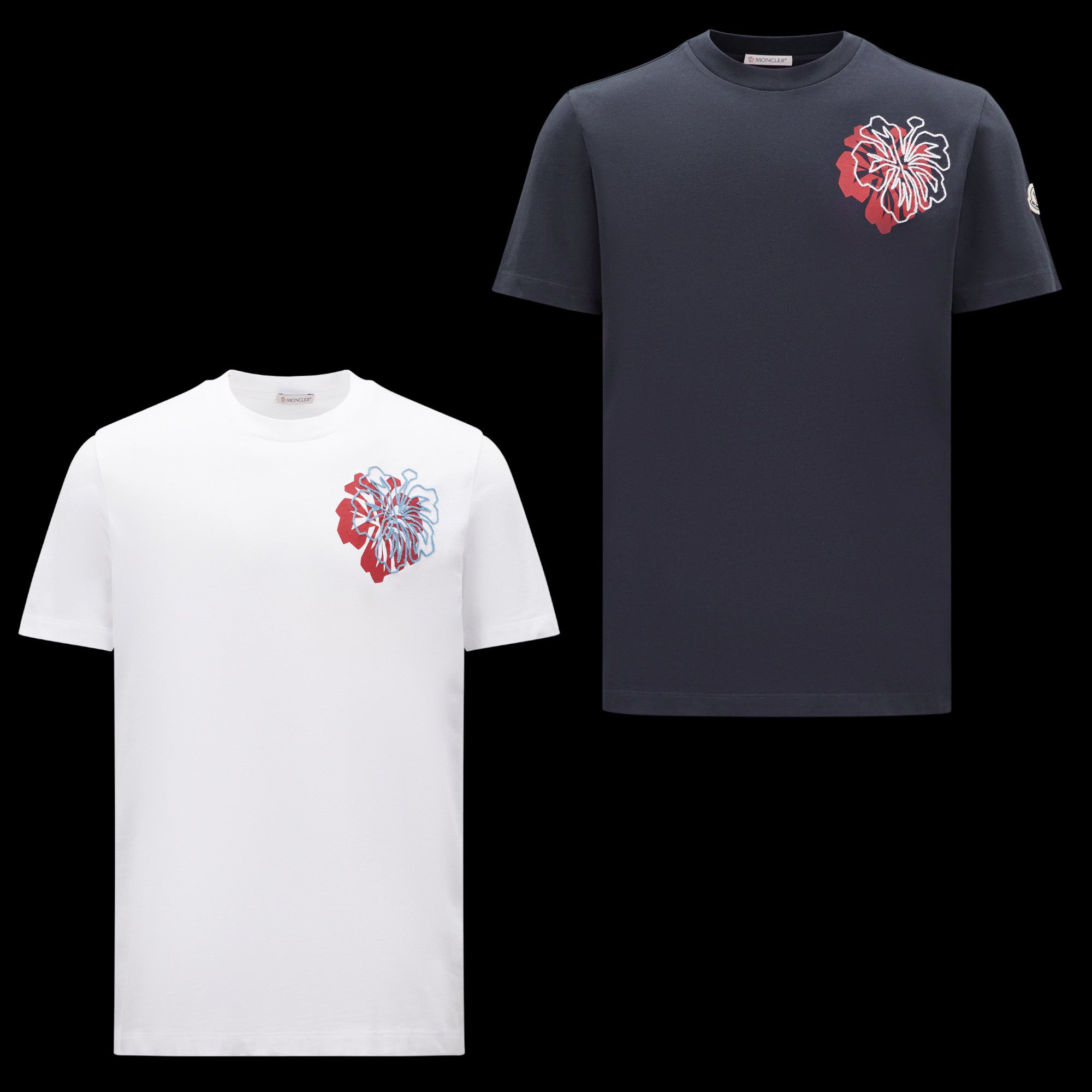 MONCLER Flower Motif T-Shirt I10918C000638390T778 – BORDER-GARA
