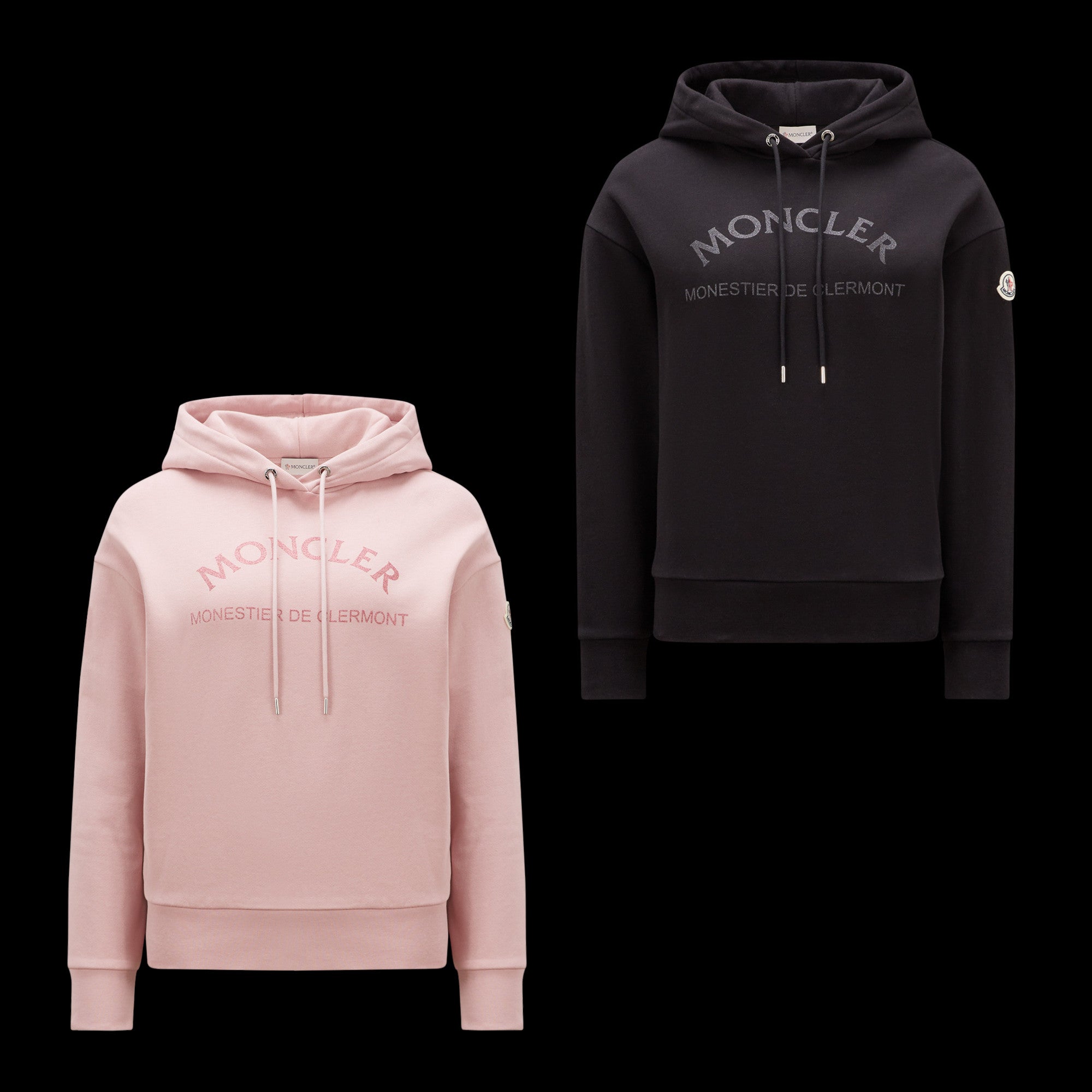 MONCLER Glitter Logo Hoodie I20938G00055899U5501 – BORDER-GARA