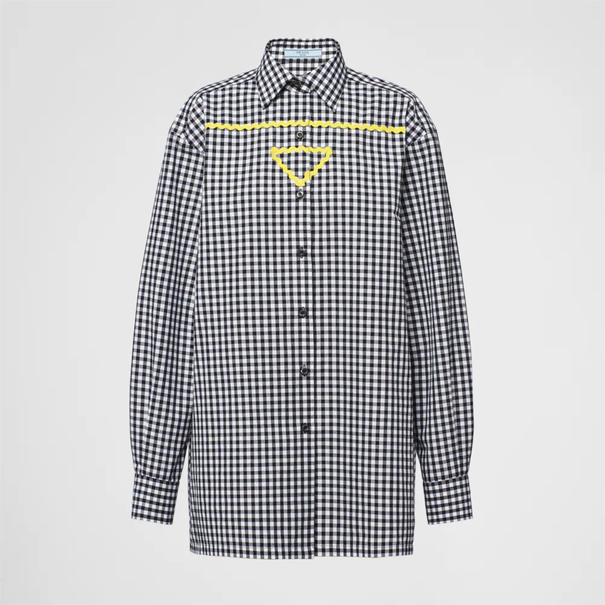 PRADA Gingham check shirt P448G_129G_F0C5Z_S_231 – BORDER-GARA