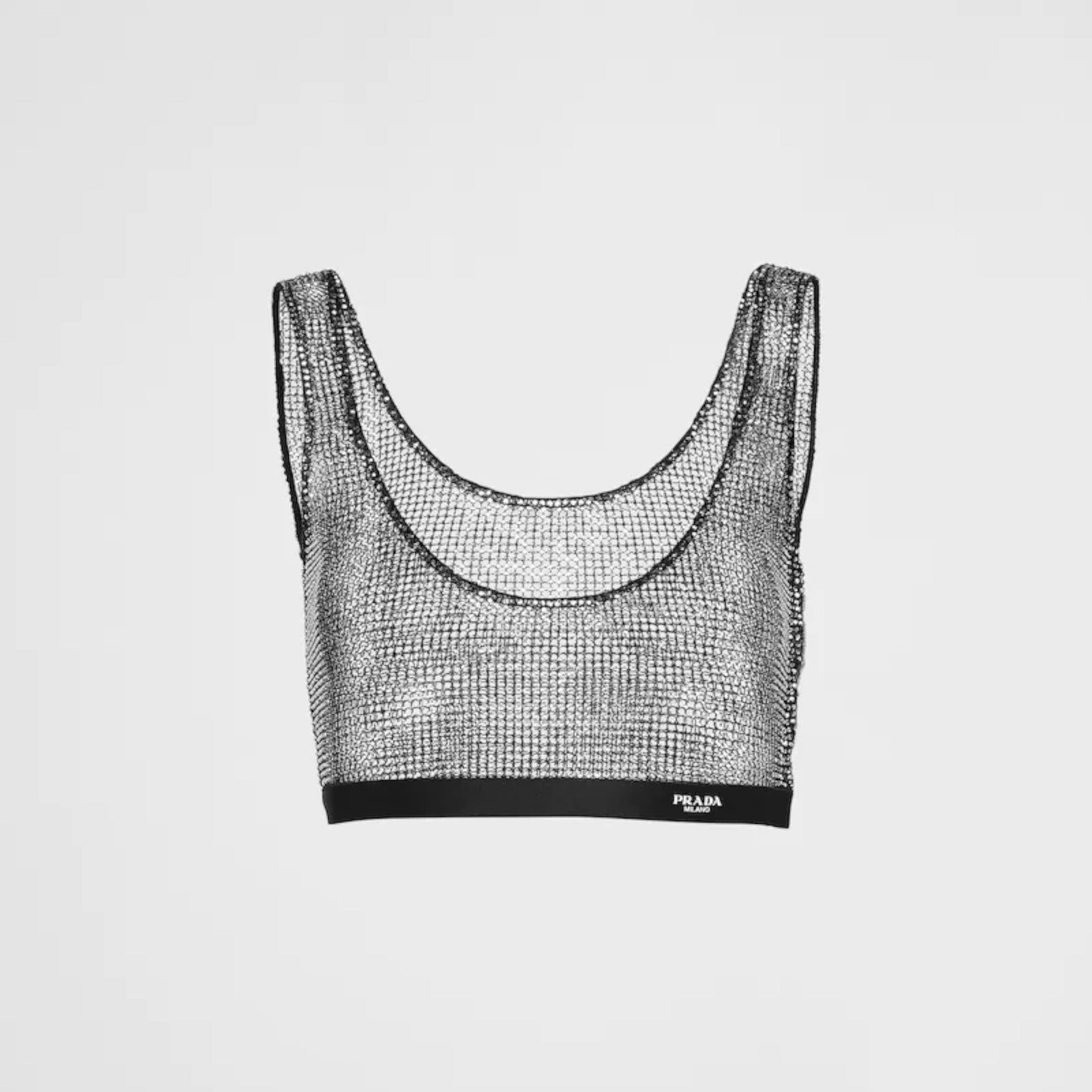 PRADA Embroidered rhinestone mesh top P924LR_12EI_F063H_S_231 – BORDER-GARA