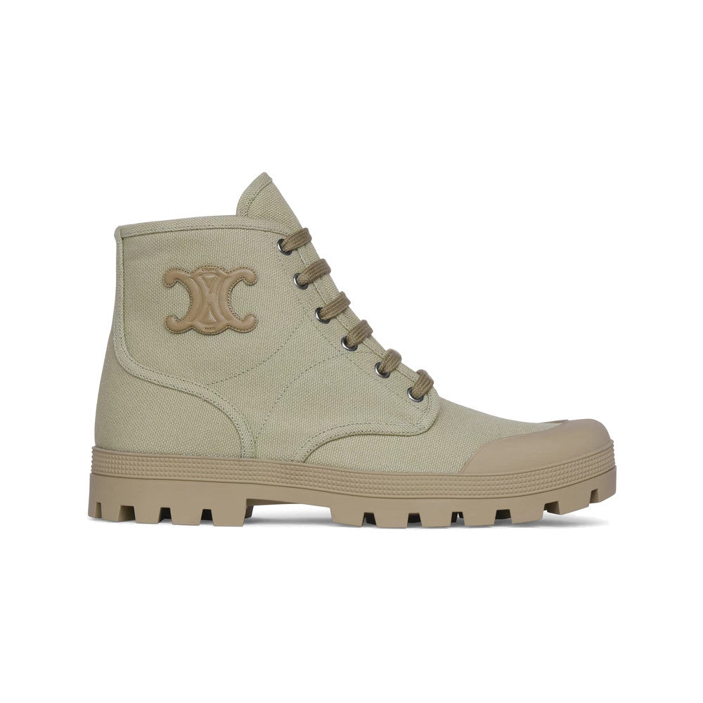 CELINE Patapans Lace Up Boot In Canvas CELNNN52GEEE2A1A00 – BORDER-GARA
